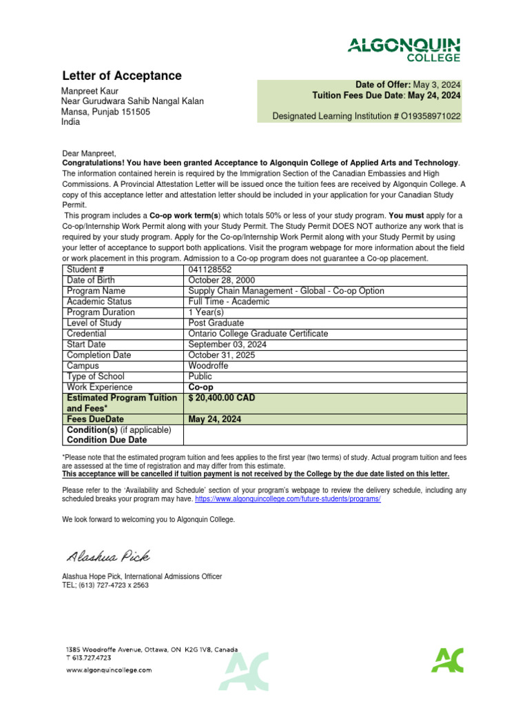 Letter of Acceptance - SDS - 003OG000006kocf | PDF | Payments | Debit Card