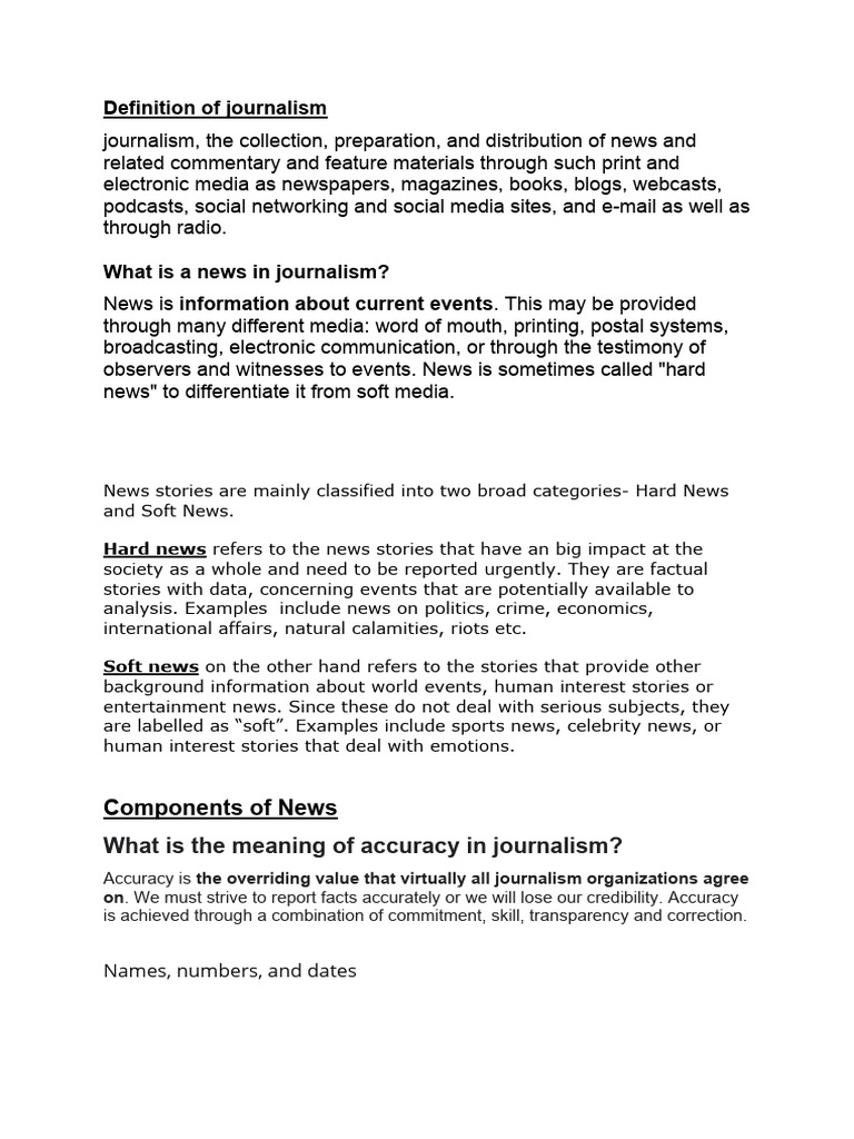 Understanding Journalism Basics | PDF | News | Mass Media