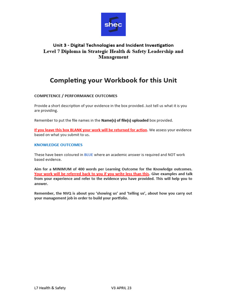 Unit 3 - Digital Technologies and Incident Investigation | PDF | Risk ...