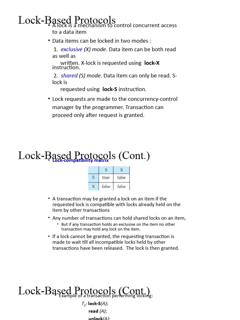 Lock-Based Protocols | PDF | Information Retrieval | Databases