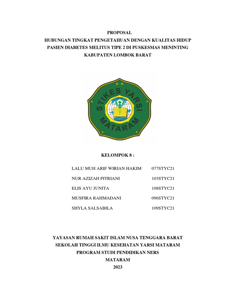 Proposal DM KLP8 | PDF | Pengembangan Diri | Kesehatan Holistik