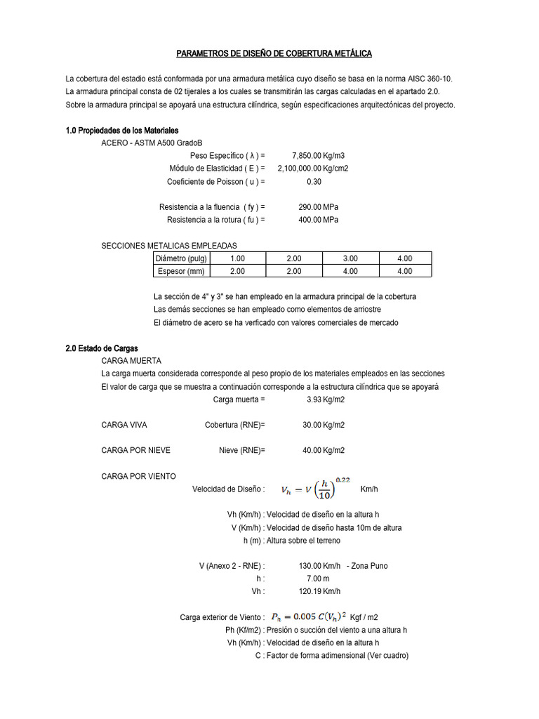 Diseño Cobertura - v2 | PDF | Barlovento y sotavento | Acero
