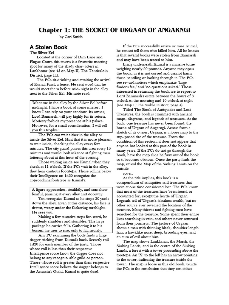 CA1 - Swords of The Under City Opening | PDF | Young Adult | General ...