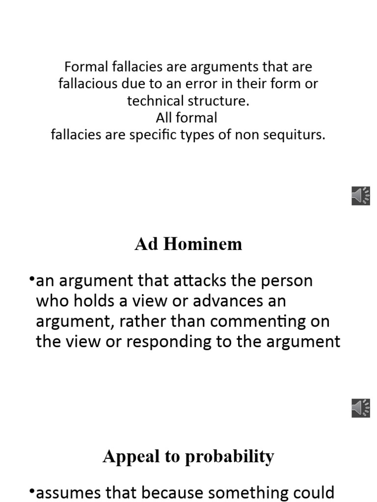 Fallacies 1 | PDF | Fallacy | Argument