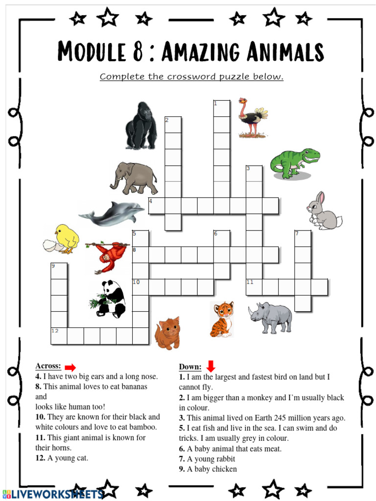 Crossword Puzzle Animal | PDF