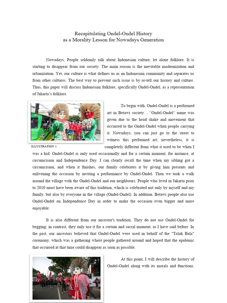 Rafi Naufal Arsalan - Recapitulating Ondel-Ondel History As A Morality ...