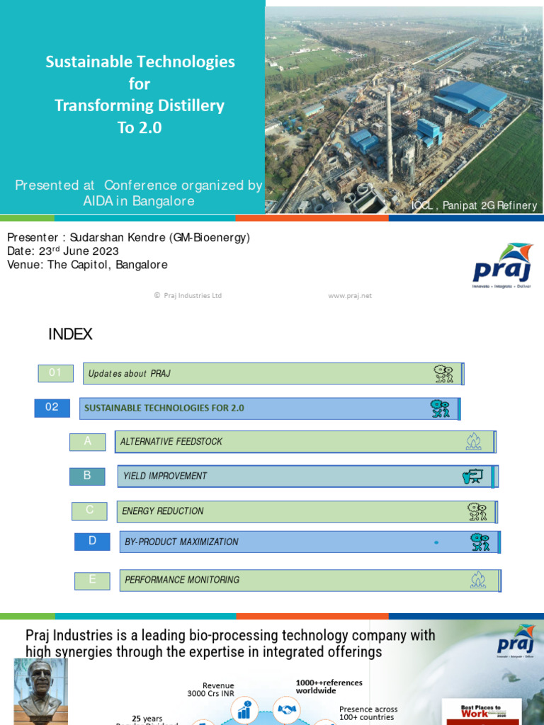 Praj Presentation at AIDA | PDF | Sucrose | Ethanol