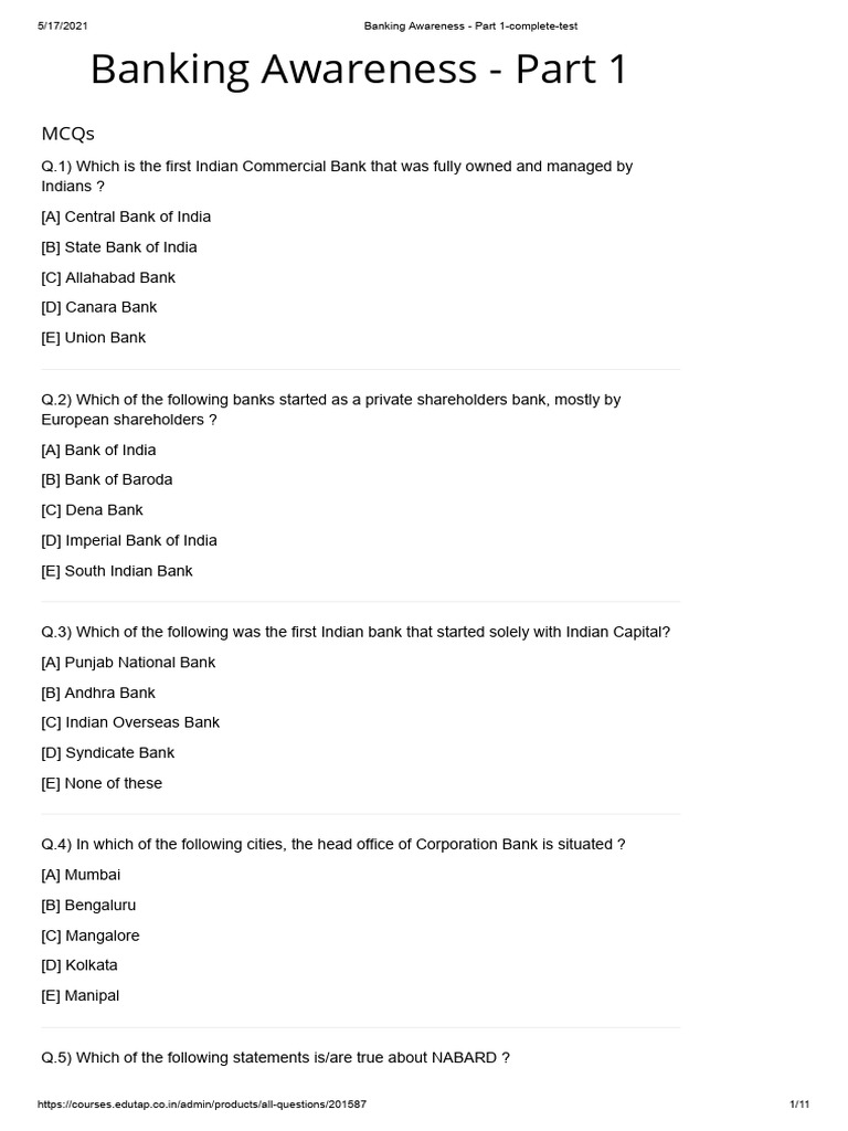 Banking_Awareness_-_Part_1-complete-test_lyst8280 - Copy | Download ...
