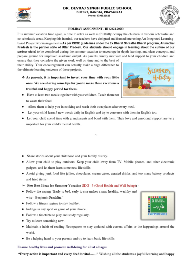 Holiday Assignment III (2024-25) | PDF | Psychology | Behavioural Sciences