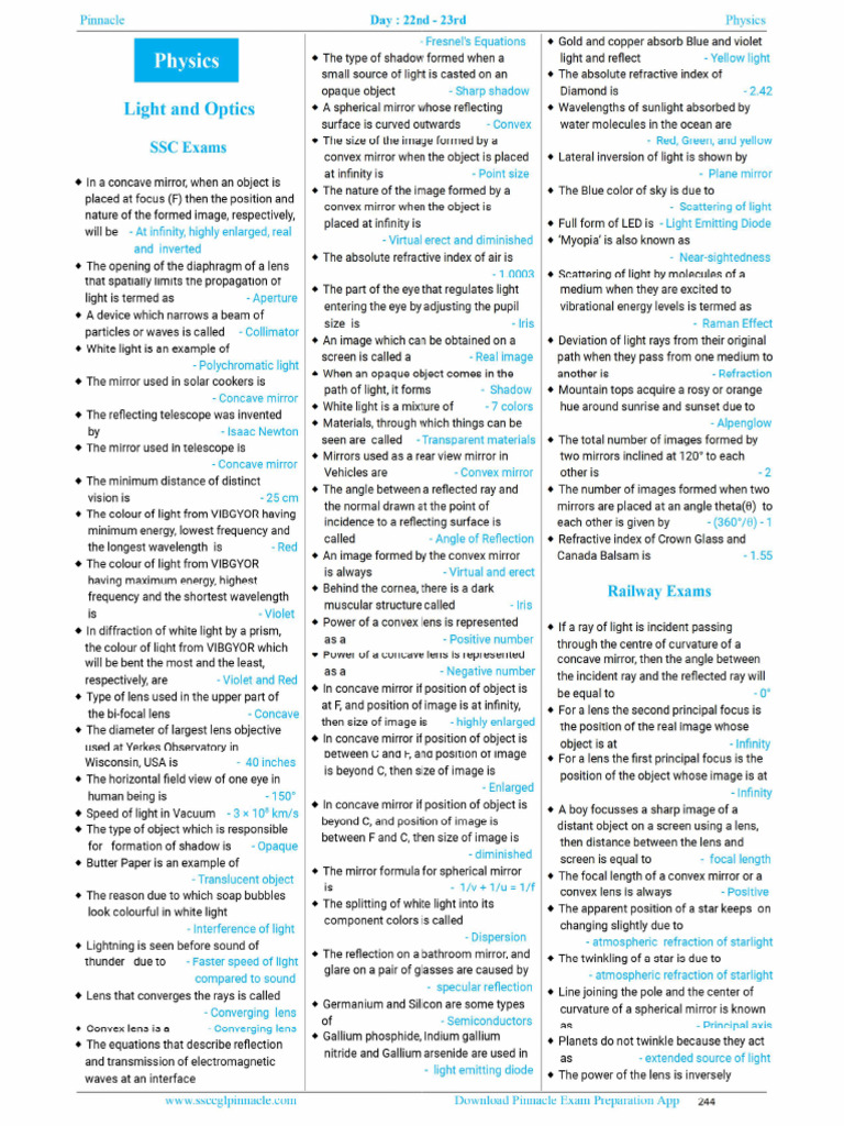 Physics One Liner | PDF