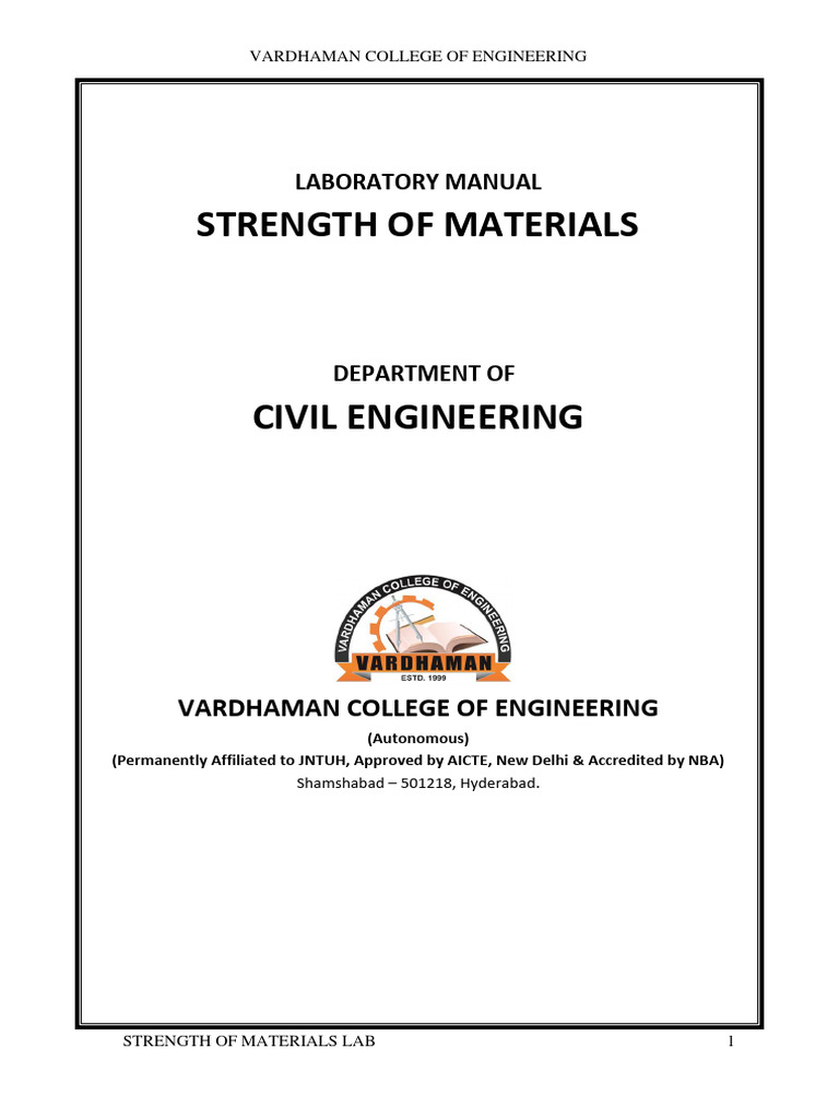 Strength of Materials Lab 1 | PDF | Hardness | Beam (Structure)
