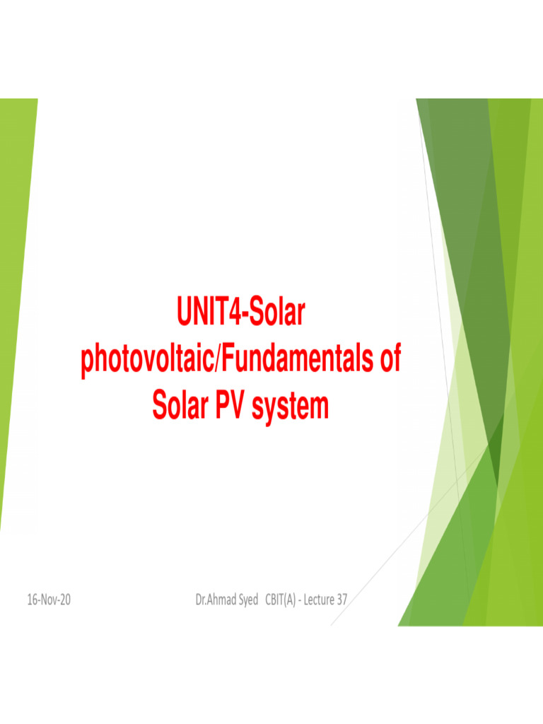 Unit4-Solar PV Technologies-Part2 | PDF | Doping (Semiconductor ...
