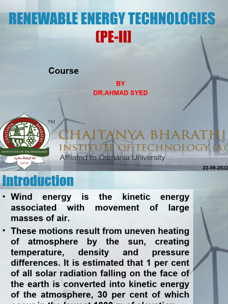 Unit2-Physics of Wind Power Part2 | PDF | Turbine | Wind Power