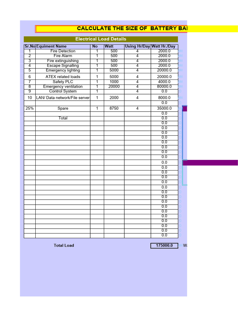 Battery Size Calculator (UPS) | PDF | Power Inverter | Electrical ...