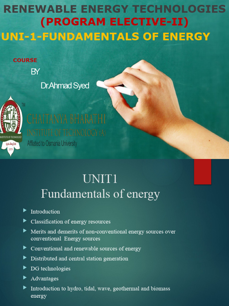Unit 1fundamentals Of Energy Pdf Energy Development Renewable Energy 5965