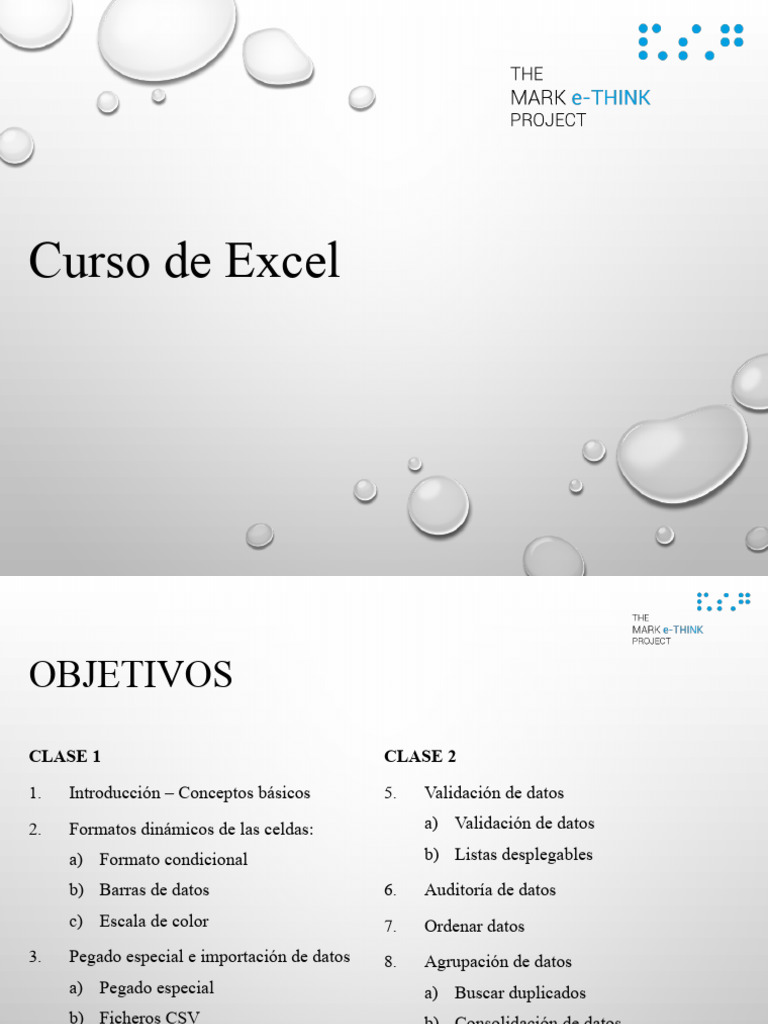 Curso Básico de Excel - Clase 4 | PDF | Microsoft Excel | Xml