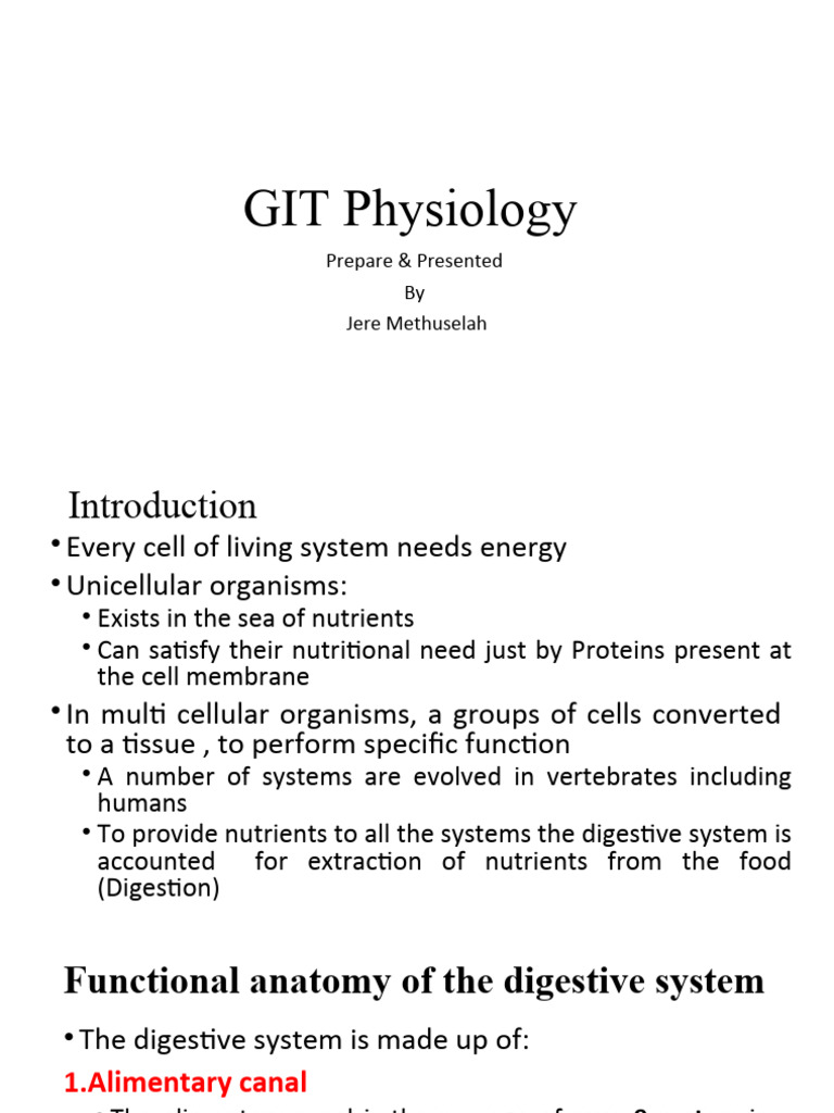 PGY 2310 - GIT Physiology 1 | PDF | Human Digestive System ...