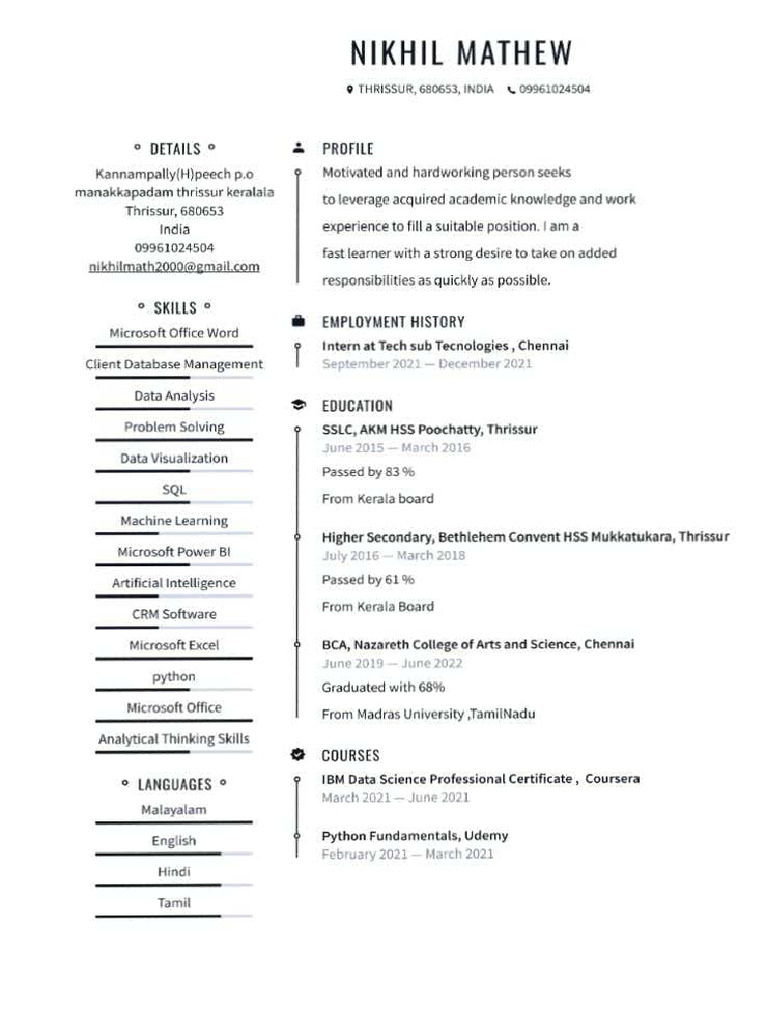 Resume 2022 | PDF