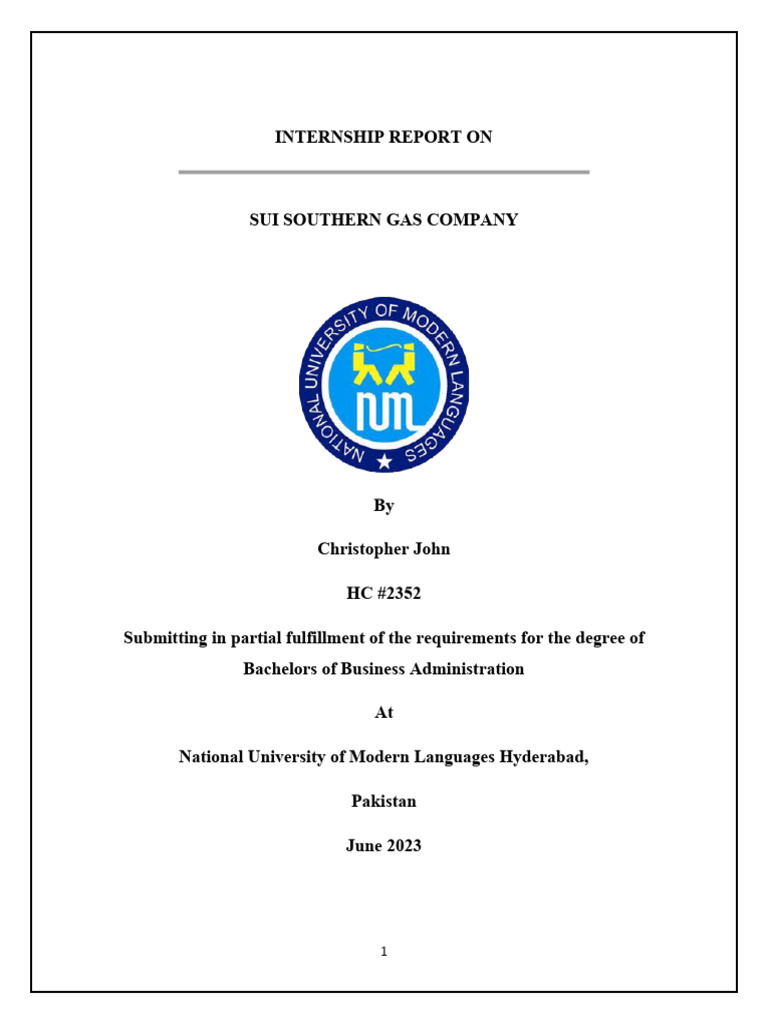 Final Draft Internship Report | PDF | Accounts Payable | Business