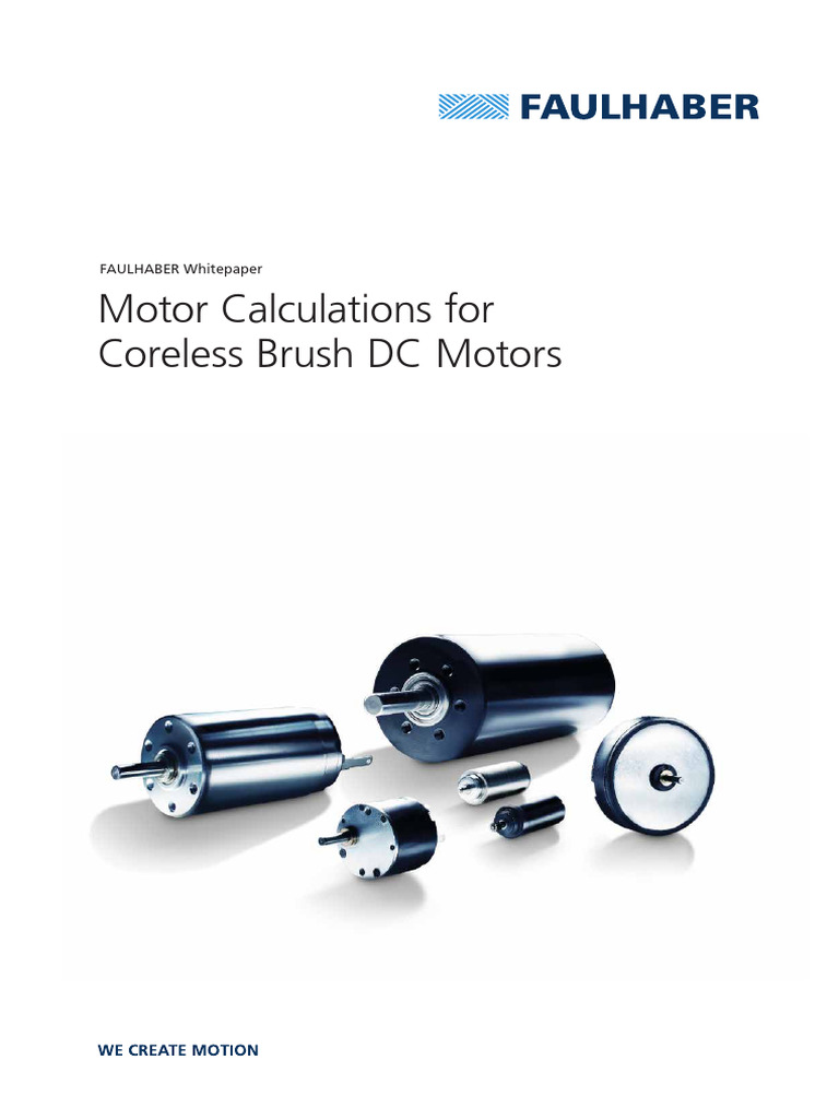 Coreless DC Motor Calculations Guide | PDF | Electric Motor | Power ...