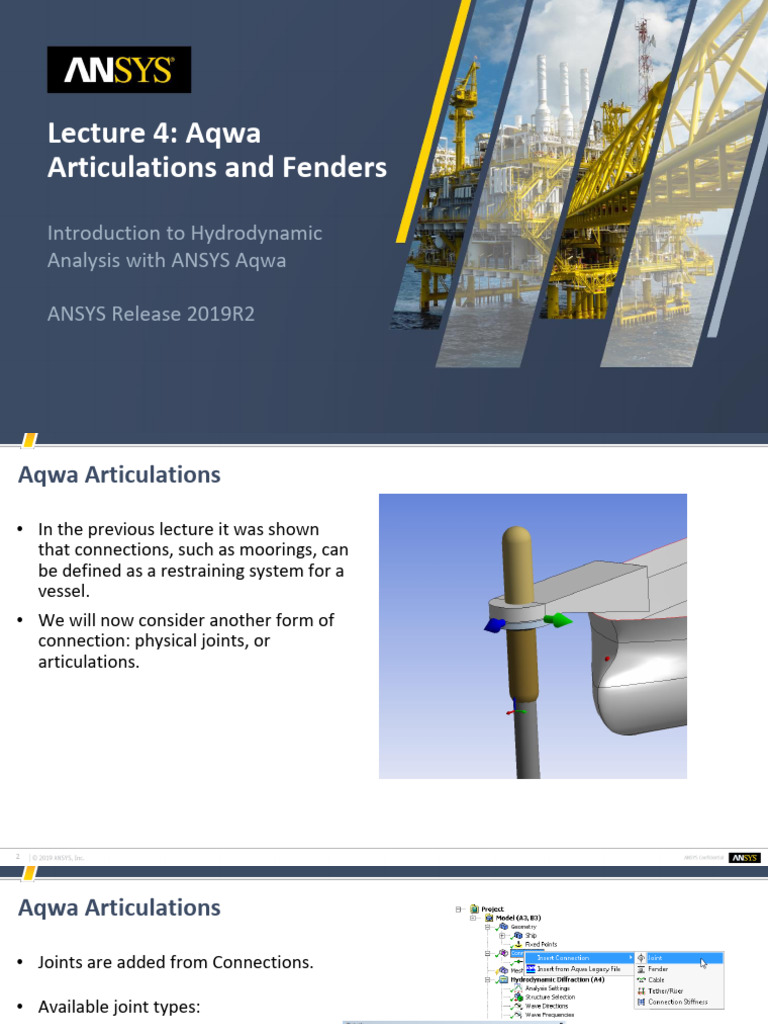 ANSYS Aqwa: Articulations & Fenders Guide | PDF