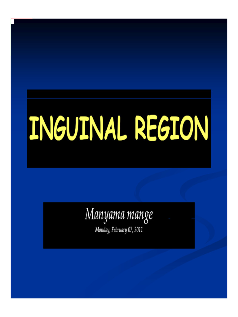 Inguinal Region Anatomy and Functions | PDF | Anatomy