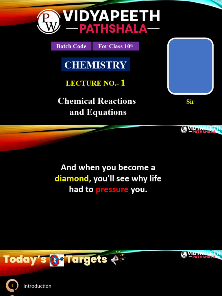 PPT-1 Class 10 Chemistry Chemical Reactions and Equations VP Pathshala (Anantnag) Sajad Ahmad ...