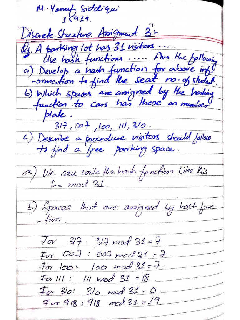 Yousuf Siddiqui Ds Assignment 3 Pdf