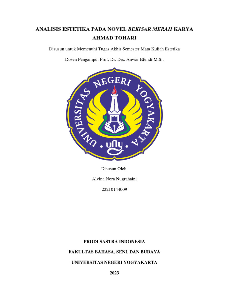 Analisis Estetika Novel Bekisar Merah | PDF | Fiksi Umum