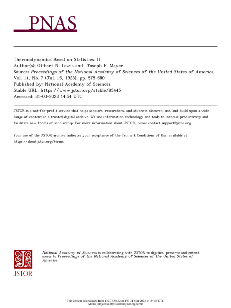 Thermodynamics Based On Statistics Ii Pdf Momentum Gases