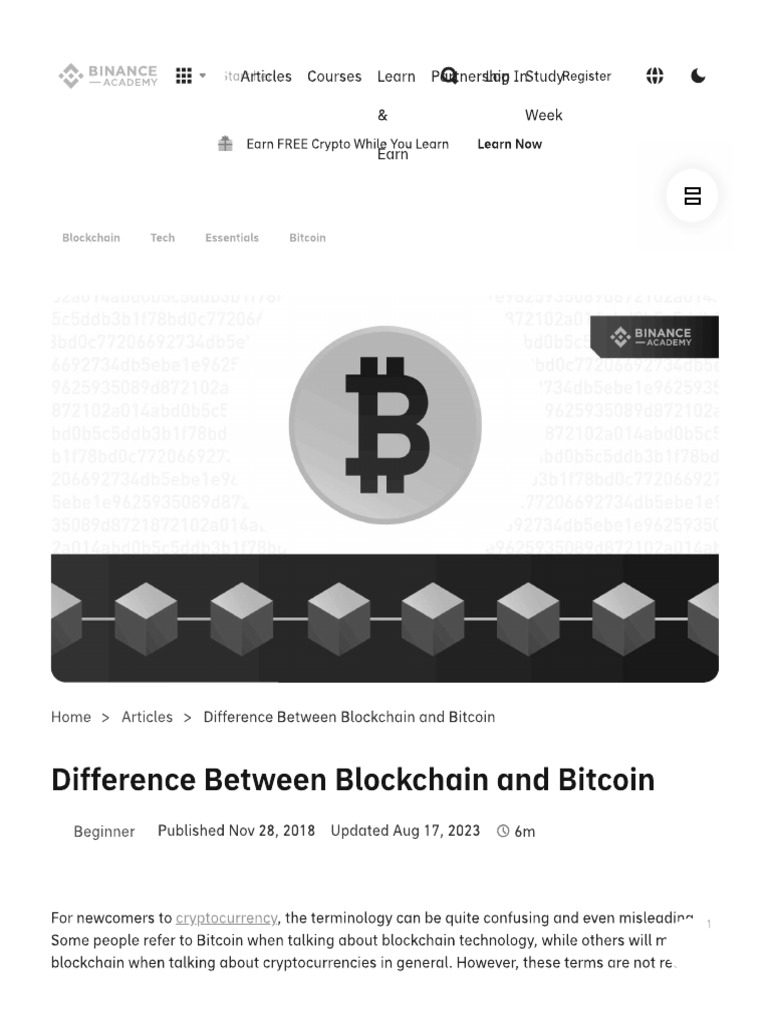 Difference Between Blockchain and Bitcoin | PDF Difference Between Blockchain and Bitcoin | PDF