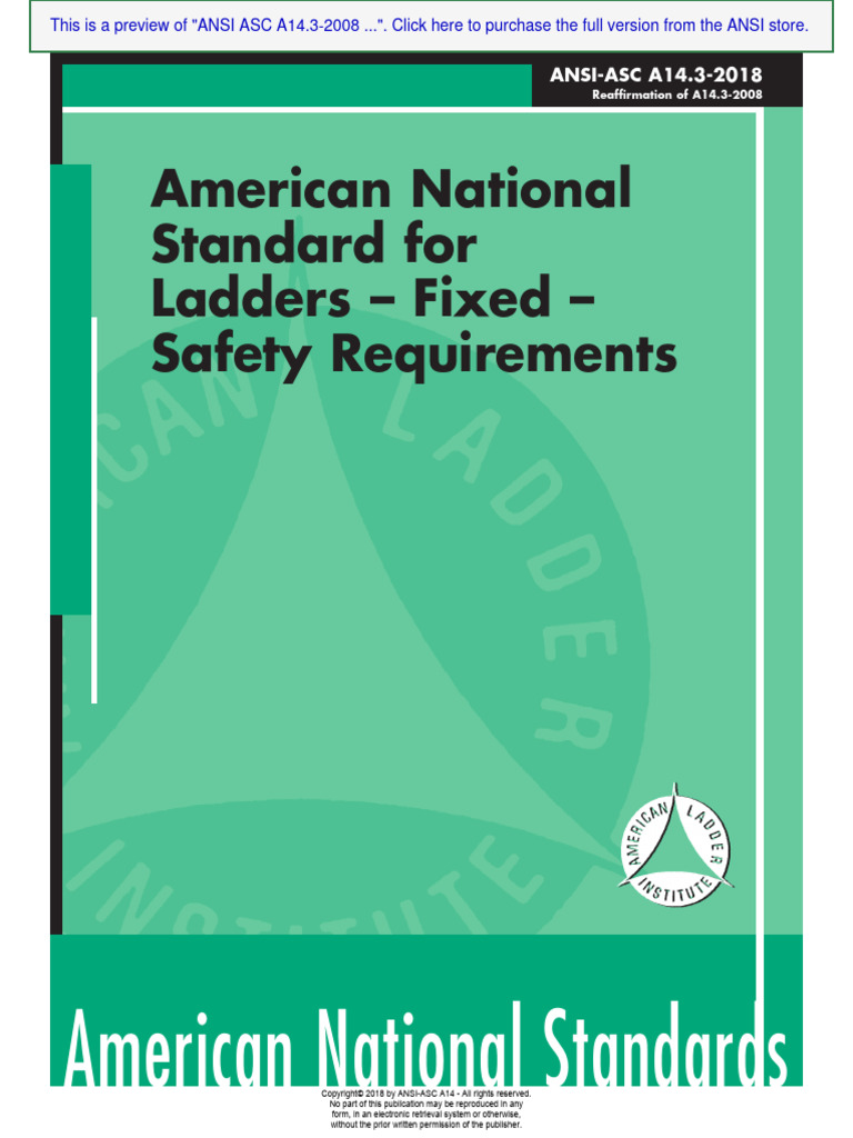 Preview ANSI+ASC+A14.3-2008+ (R2018) | PDF | Copyright