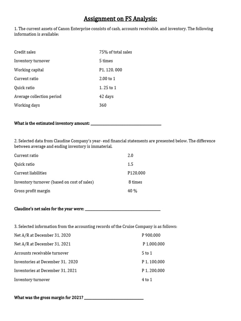 Assignment On FS Analysis | PDF | Stocks | Dividend