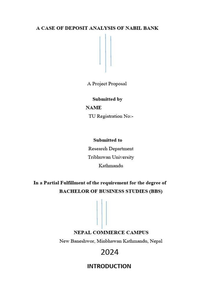 Proposal of Nabil Bank | PDF | Banks | Deposit Account