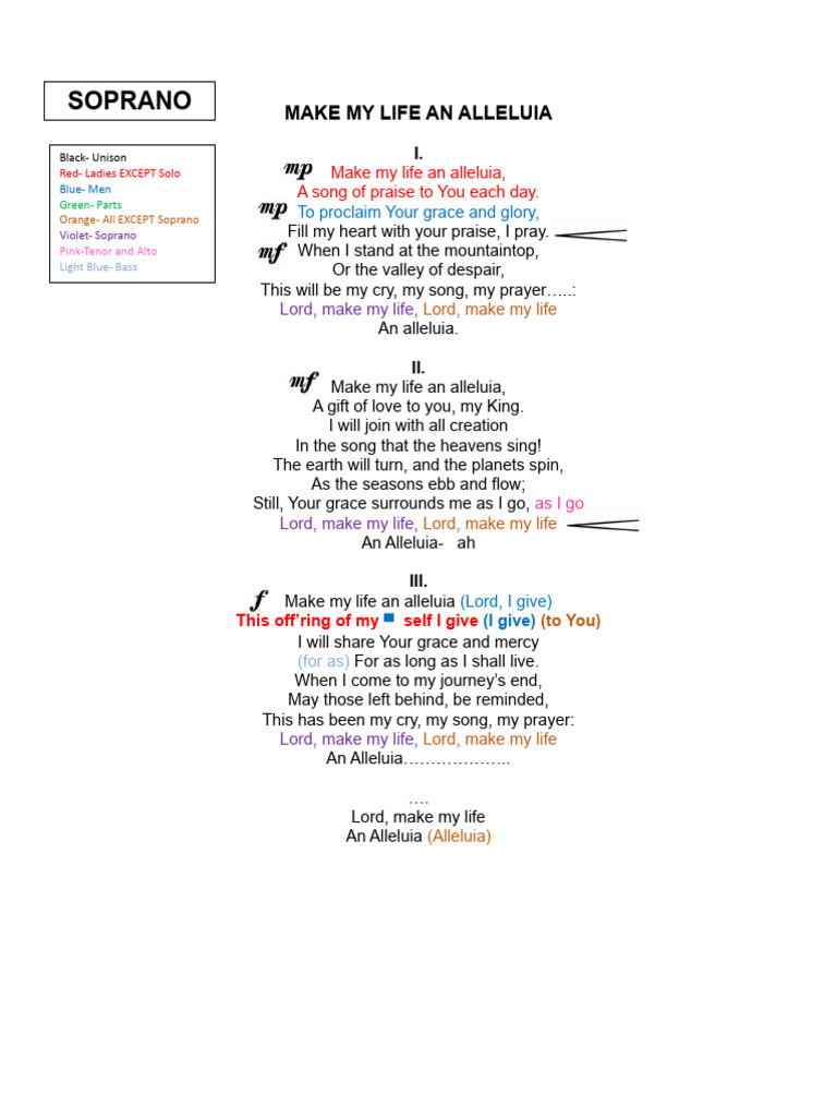 Make My Life an Alleluia Lyrics | PDF