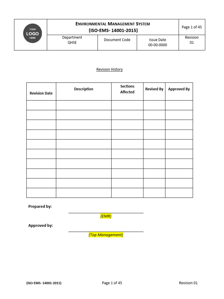 ISO 14001 Environmental Management System | PDF | Quality Management ...