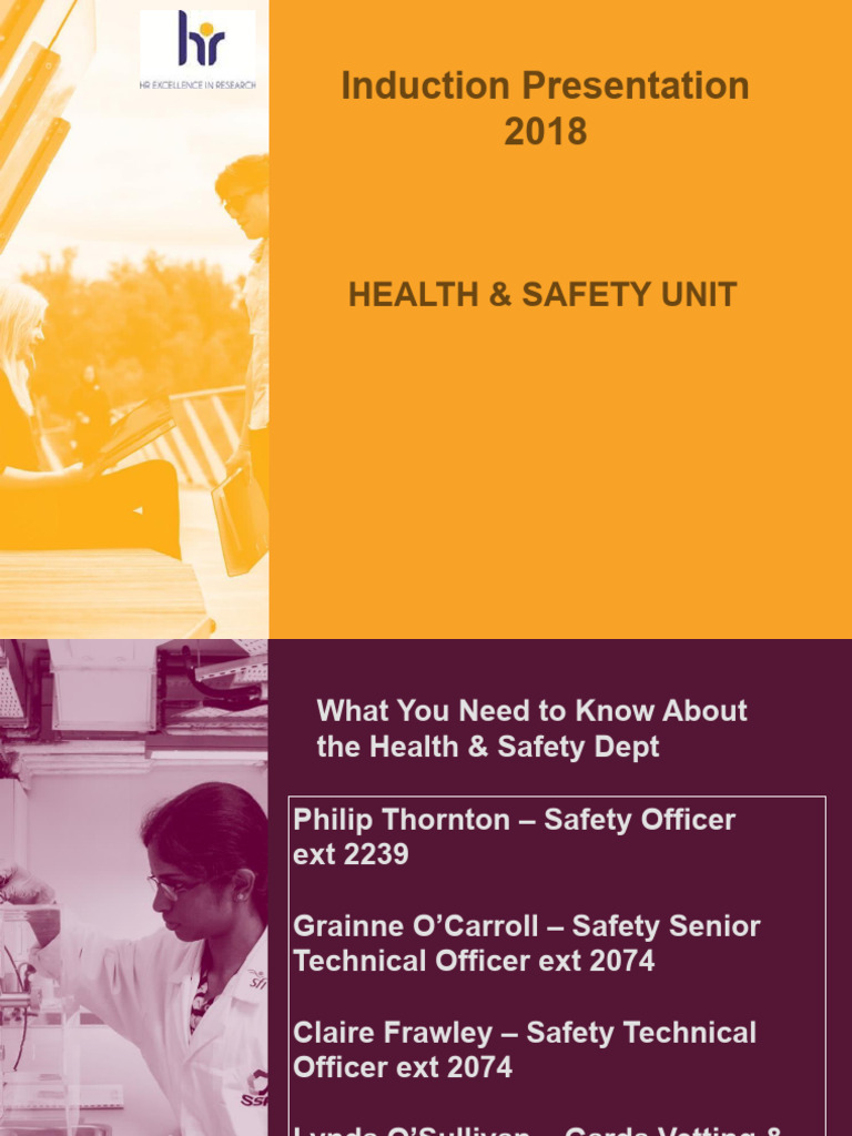 Health & Safety Induction Overview | PDF | Occupational Safety And ...