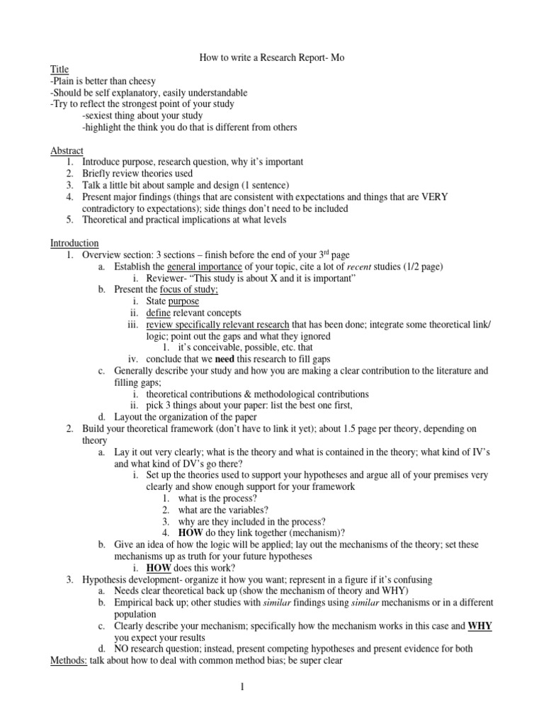 How To Write A Manuscript - Mo | PDF | Theory | Hypothesis