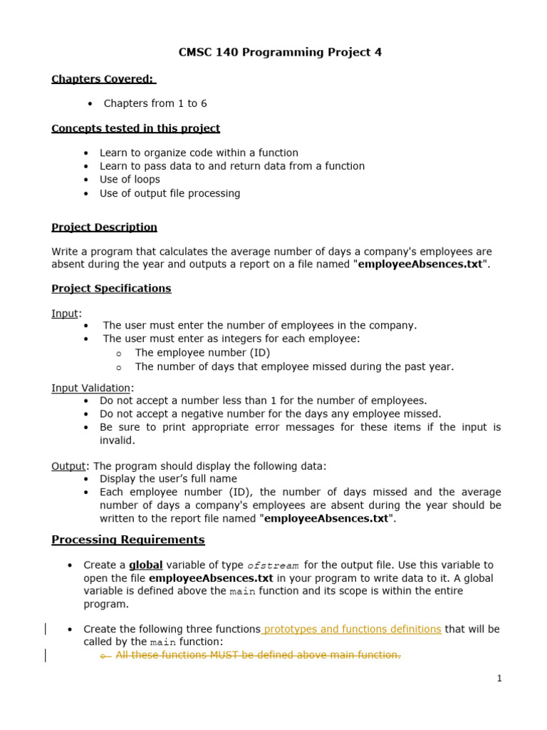 CMSC140 Project4v2 | PDF | Parameter (Computer Programming) | Computer Program