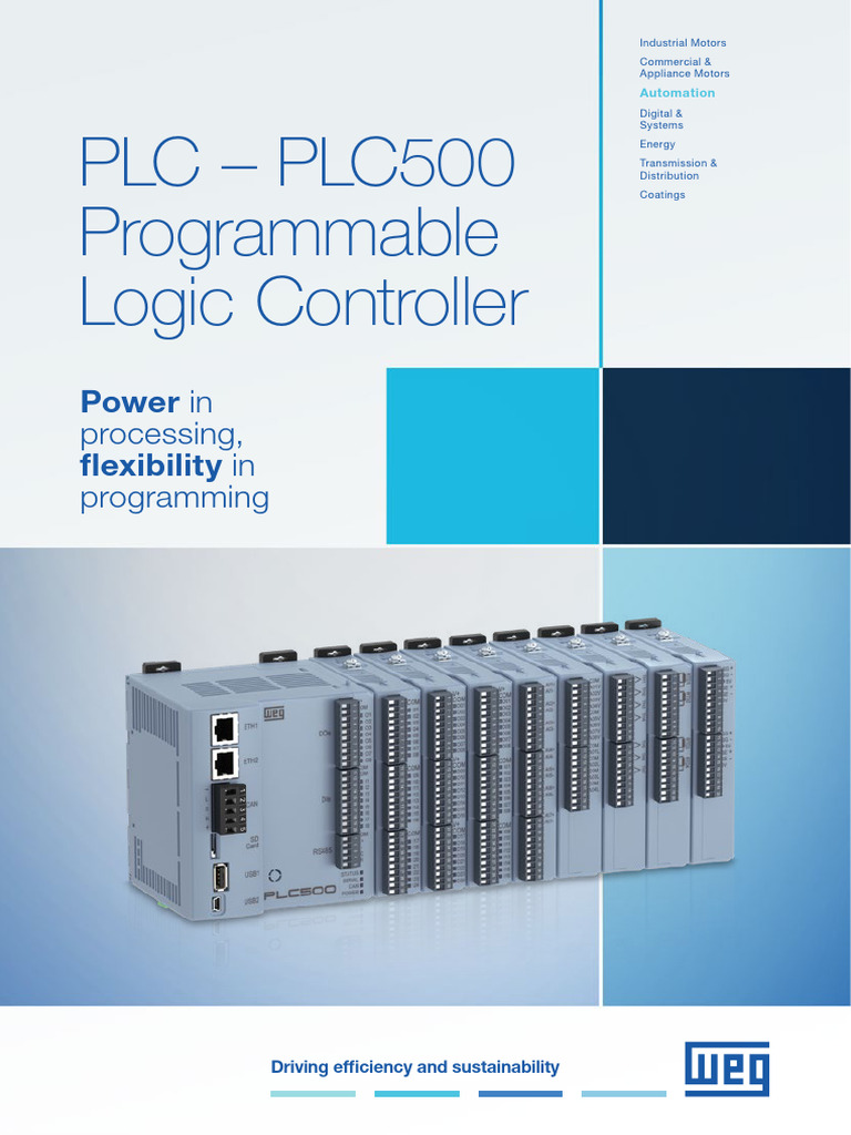 WEG PLC500 Brochure 50124126 en | PDF | Programmable Logic Controller ...