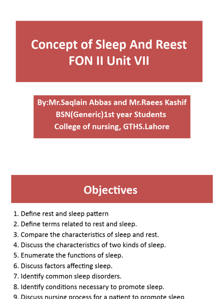 Understanding Sleep and Rest Patterns | PDF | Sleep | Insomnia