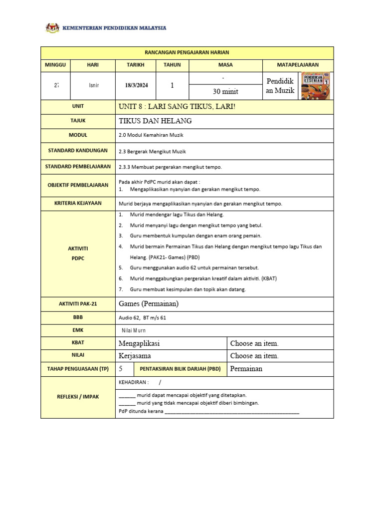 RPH MZ t1 v2 (Minggu 27) | PDF