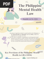 Mental Health Act RA 11036 Presentation | PDF