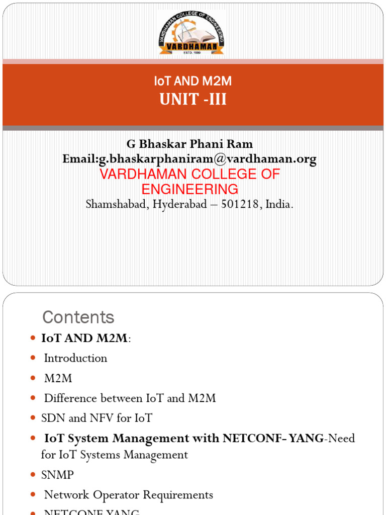 Unit 3 | PDF | Internet Of Things | Computer Network