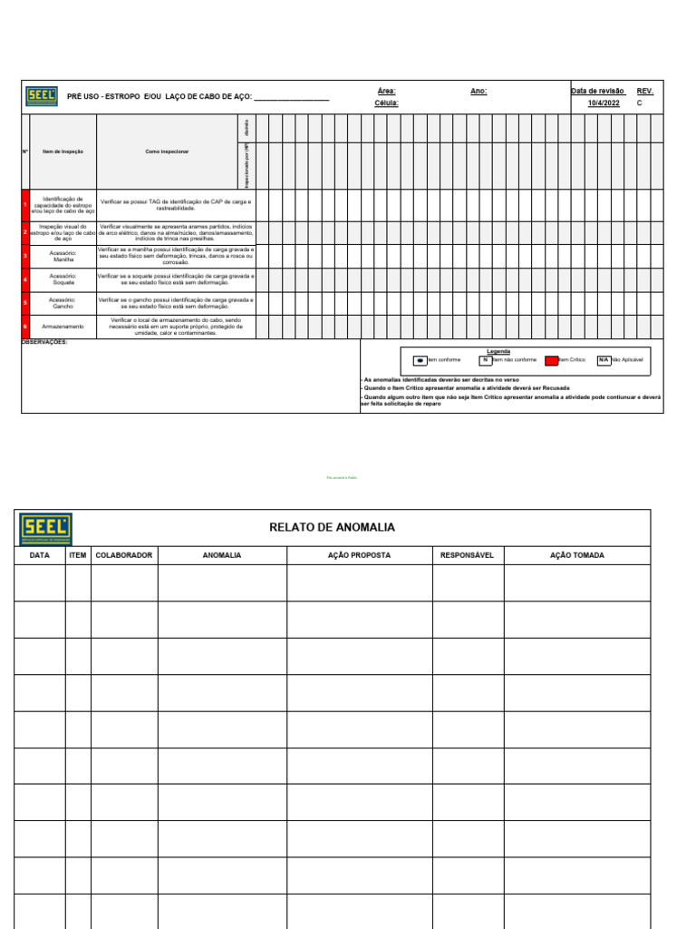 Estropo e Laço de Cabo de Aço - Ok | PDF