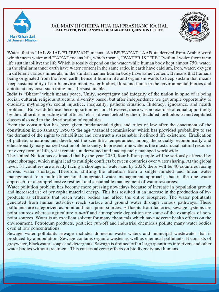 JJM 1 | PDF | Sewage | Water