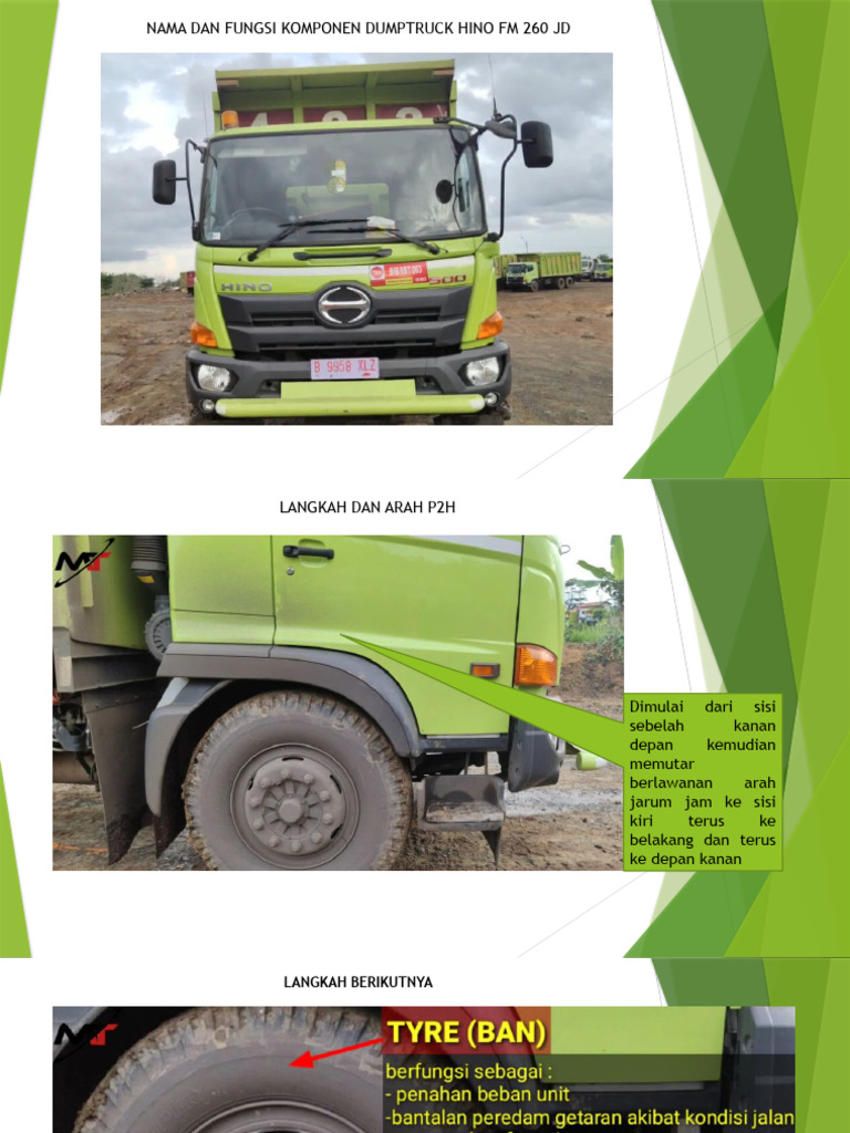 Komponen dan Fungsi Dump Truck Hino 500 | PDF
