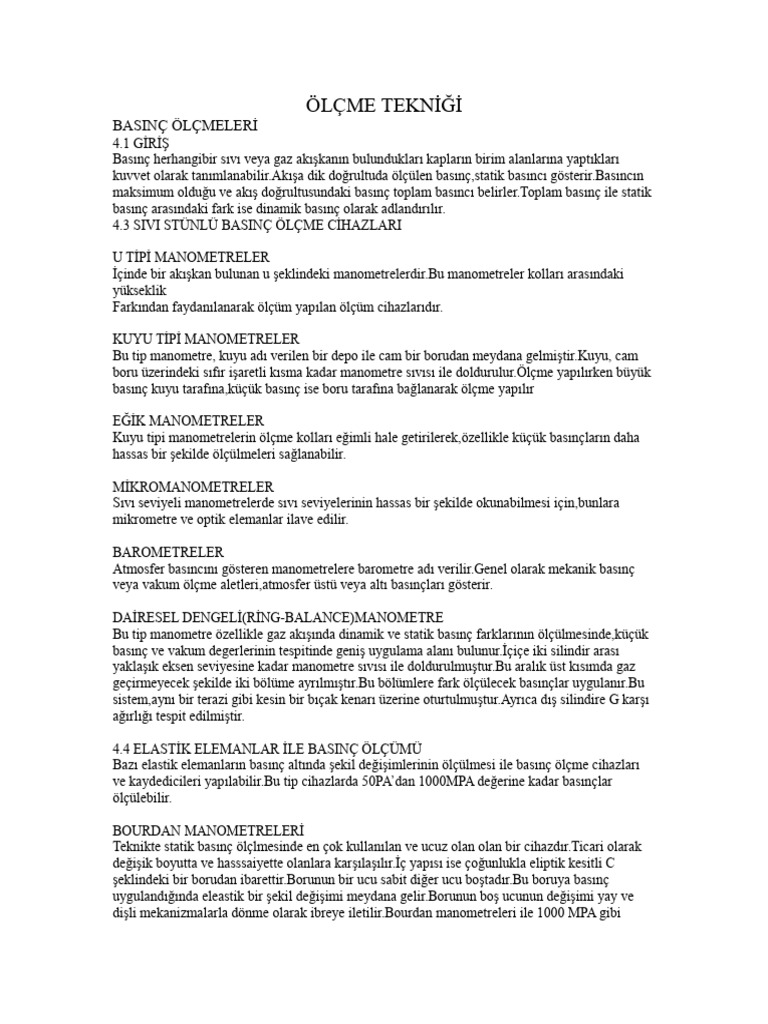 Olcme Teknigi2 | PDF