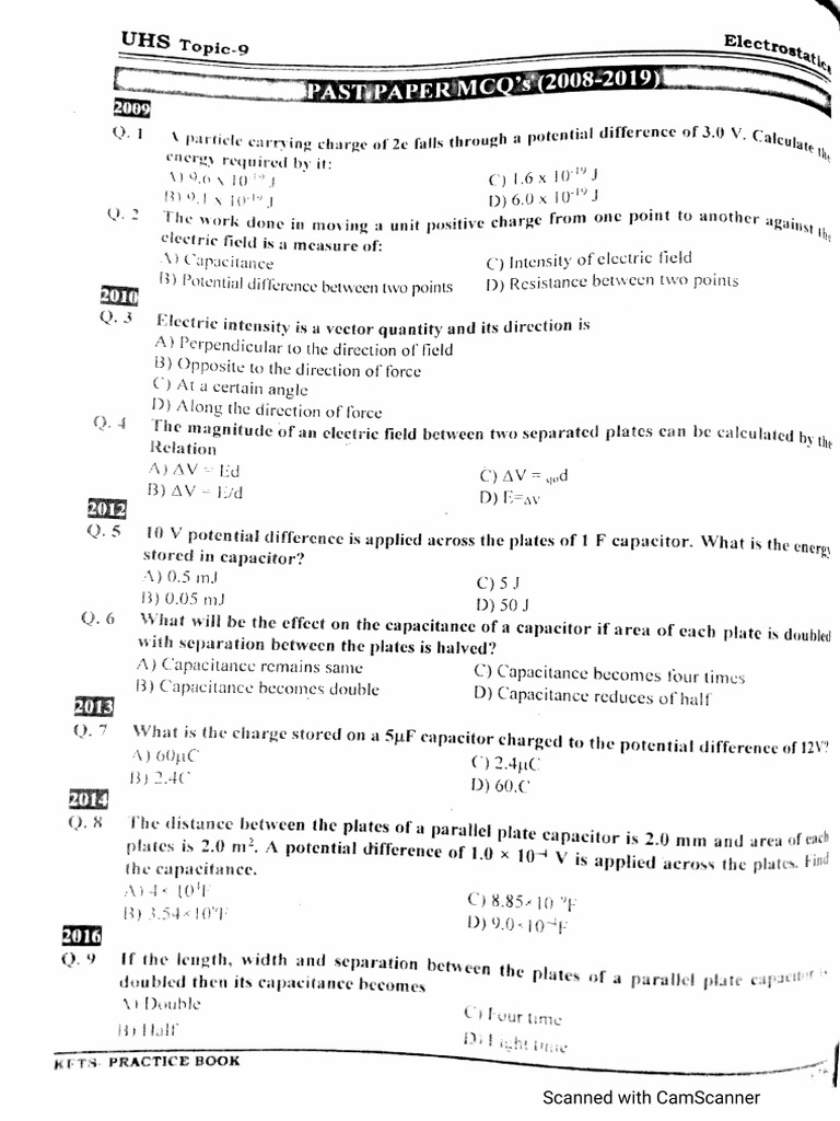 Phys Chap Wise Past Papers Part2 | PDF