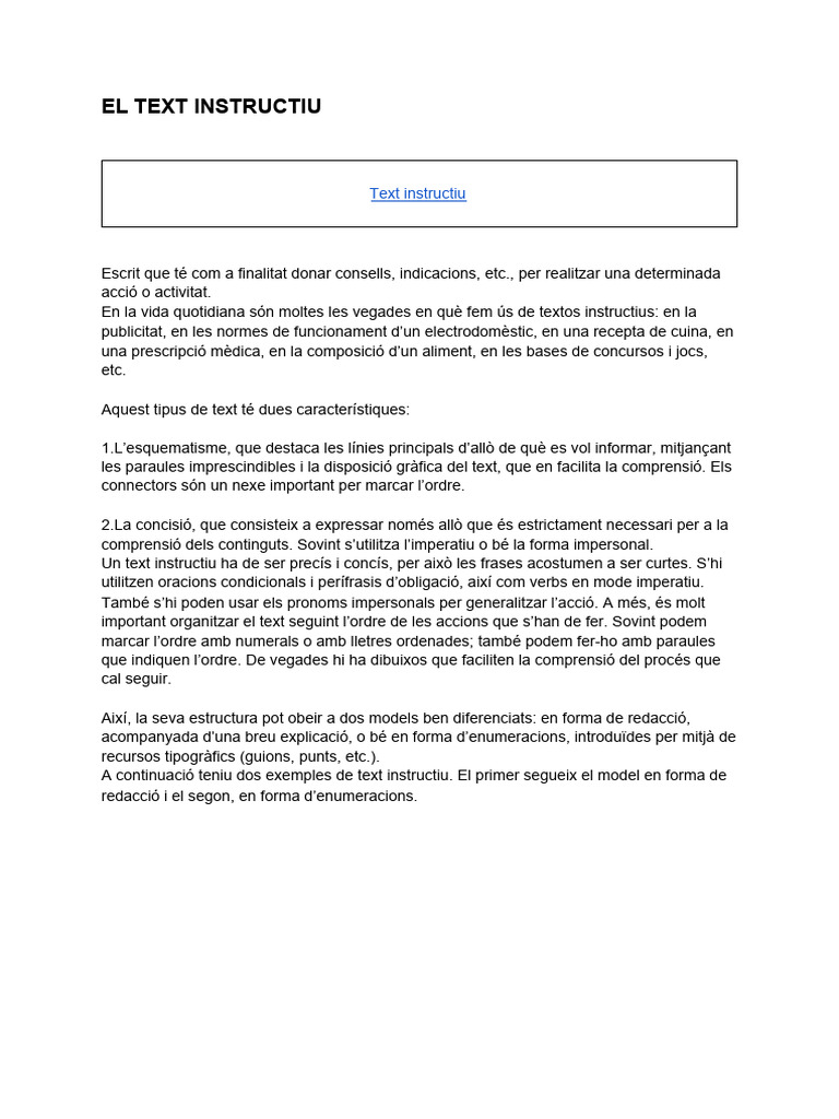El Text Instructiu | PDF